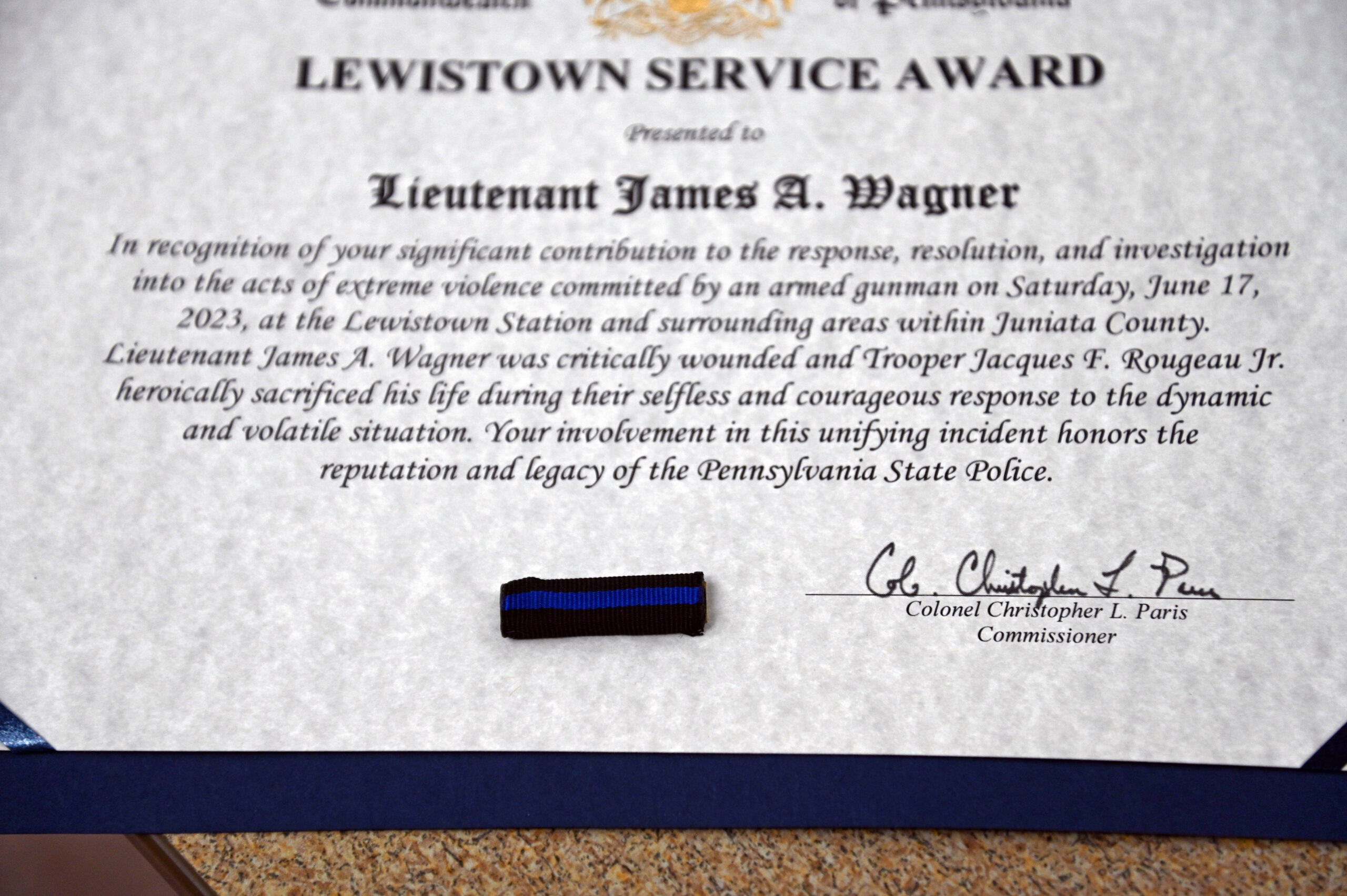 PSP Lt. James Wagner awarded 02(1) | News, Sports, Jobs - The Sentinel